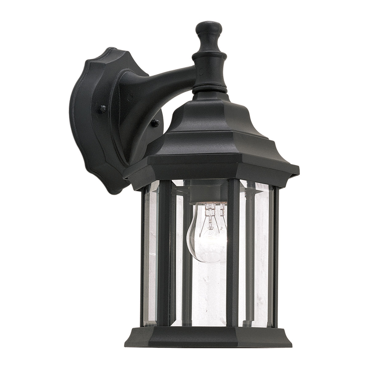 Forte Lighting 1715-01-04 Signature 1 Light 12 inch Black Outdoor Wall ...