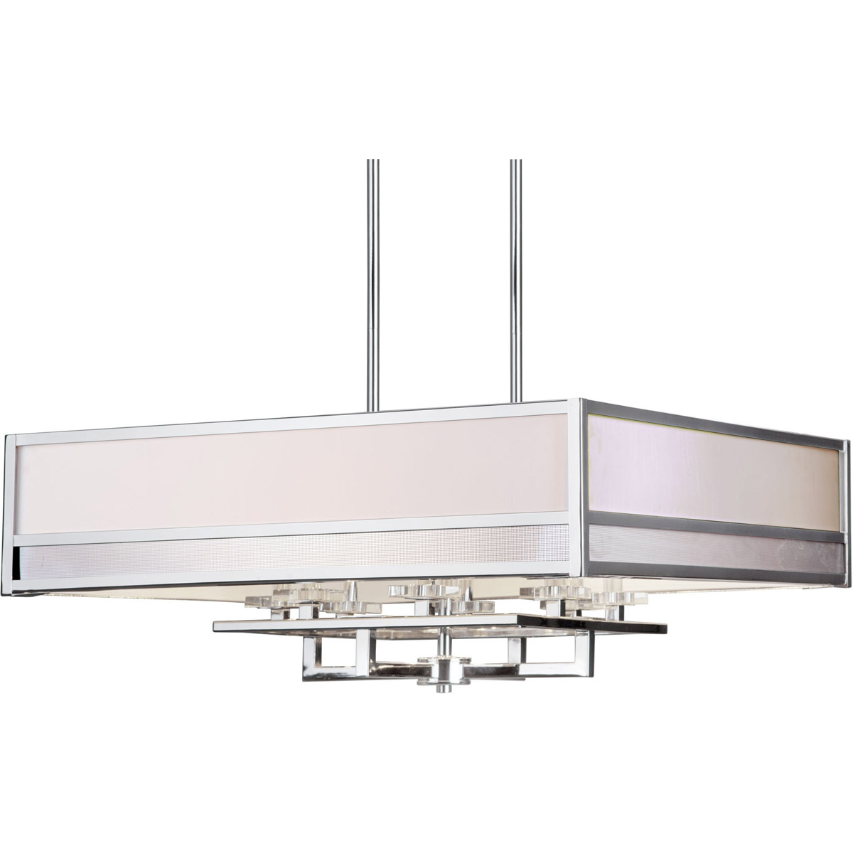 Forte Lighting 7035-08-05 Ione 8 Light 32.5 inch Chrome Square Pendant ...