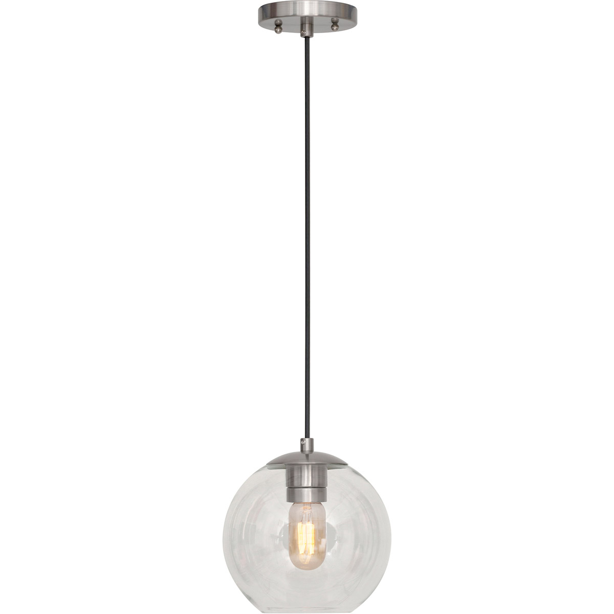 Forte Lighting 2763-01-55 Milo 1 Light 8 inch Brushed Nickel Mini ...