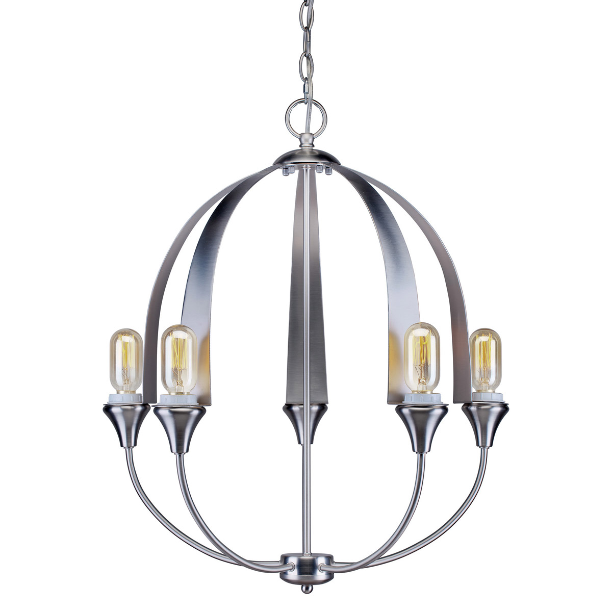 Forte Lighting 7087-05-55 Signature 5 Light 20 inch Brushed Nickel ...